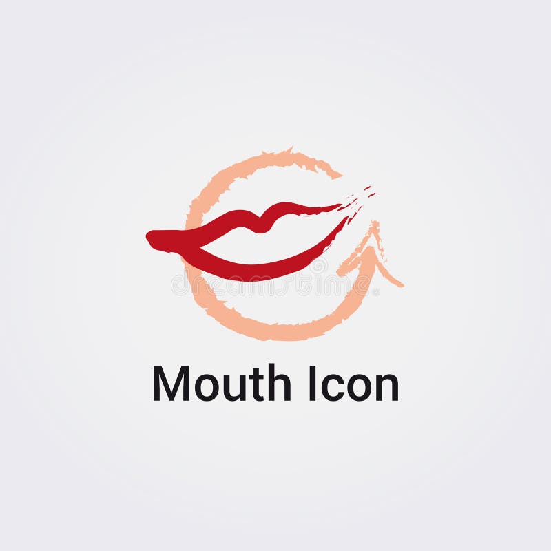 Mouth Lips Icon Logo Design Isolated Brand Corporate Identity Colors ...