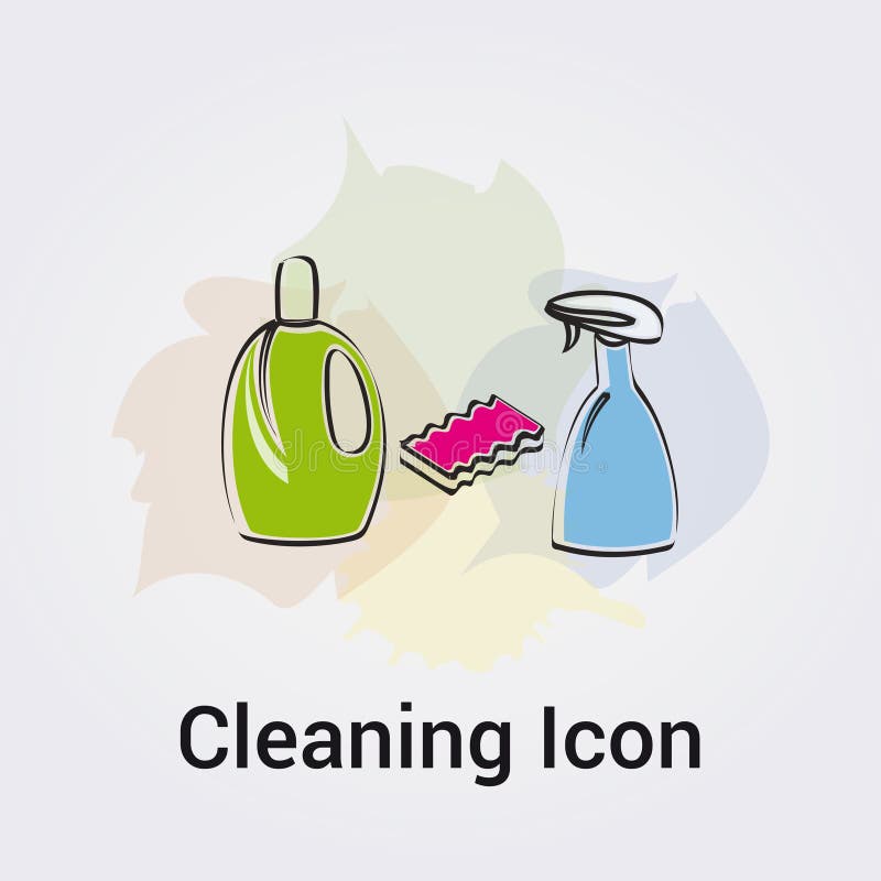 Cleaning Products Icon Design Single Isolated Logo Corporate Identity ...