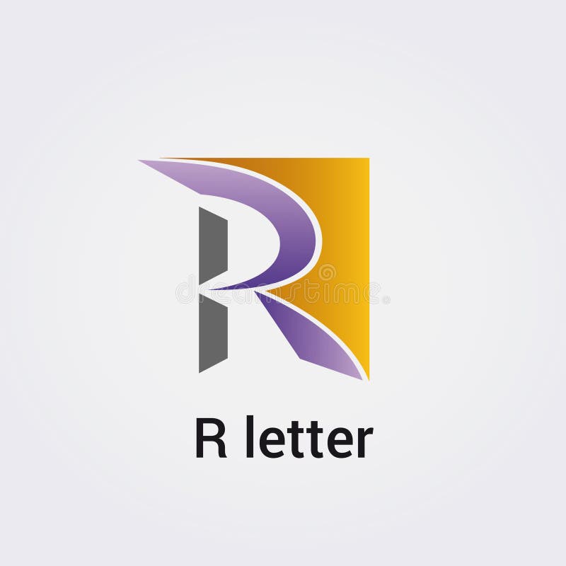 R Letter Icon Design Isolated Logo Brand Corporate Identity Various ...