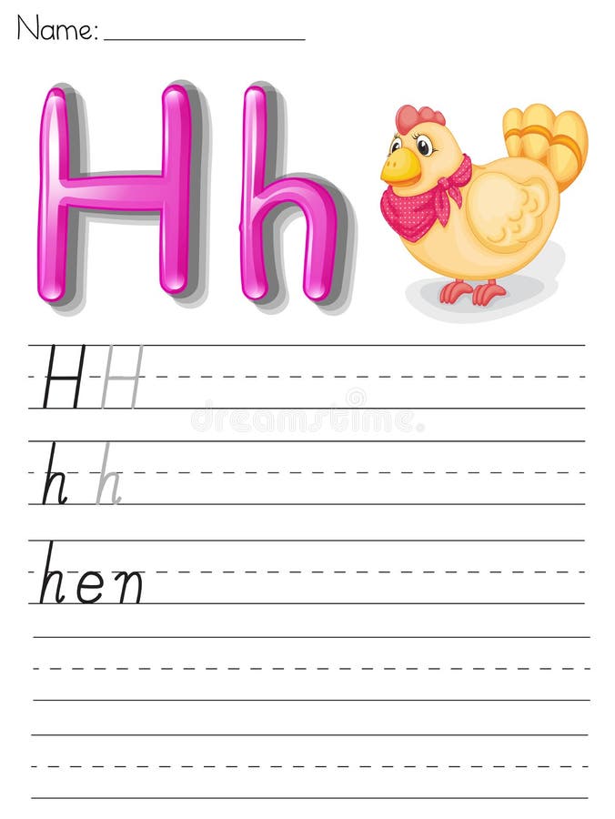 Alphabethandschrifts-Reihe vektor abbildung. Illustration von tier ...