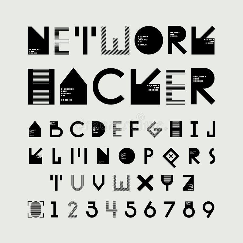 Alphabetic Fonts and Numbers Stock Vector - Illustration of ...