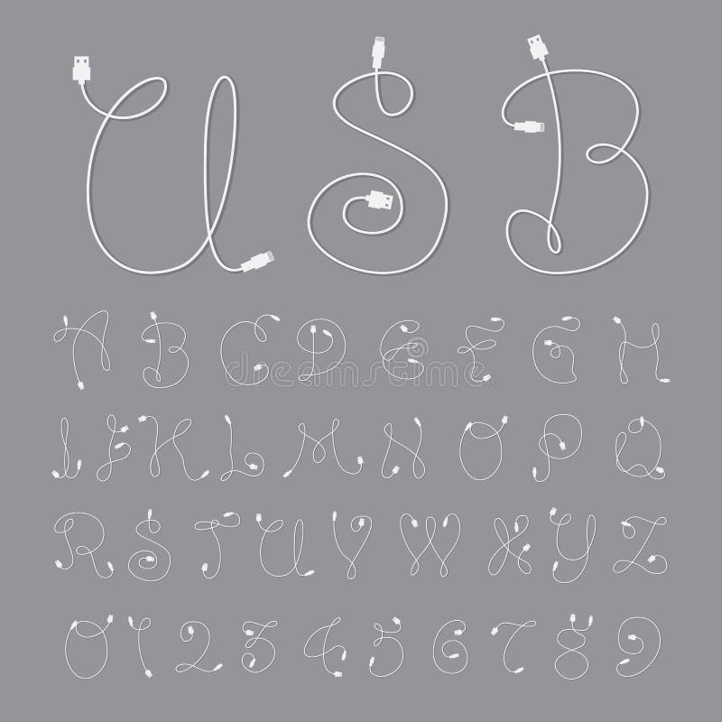 Alphabetic Fonts and Numbers Stock Vector - Illustration of ...