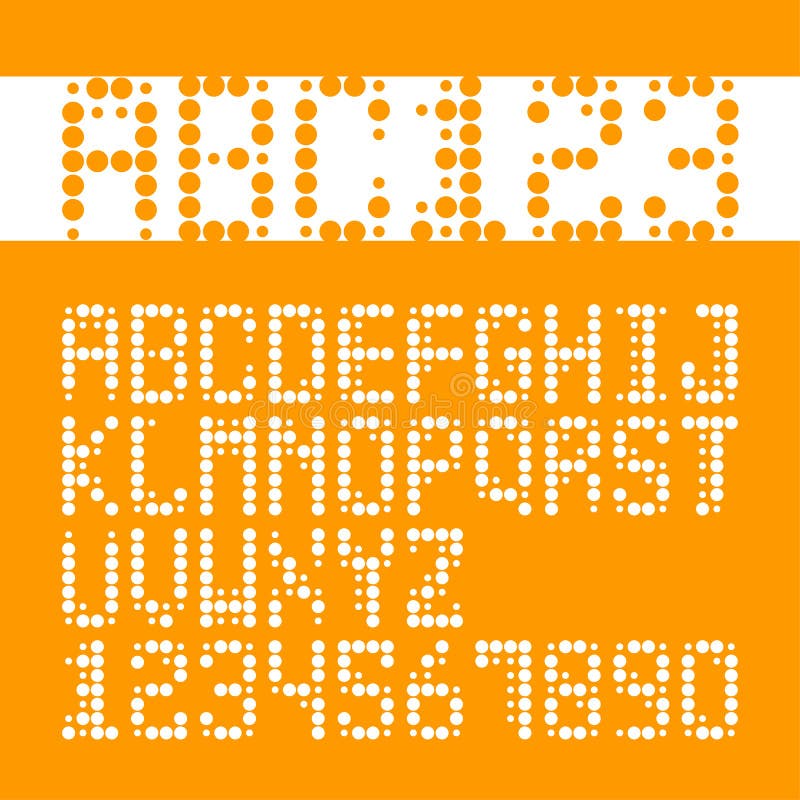 Alphabetic Fonts and Numbers Stock Vector - Illustration of digital ...