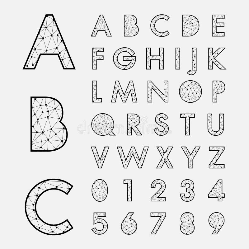 Dashed line alphabet set stock vector. Illustration of eps10 - 44803058