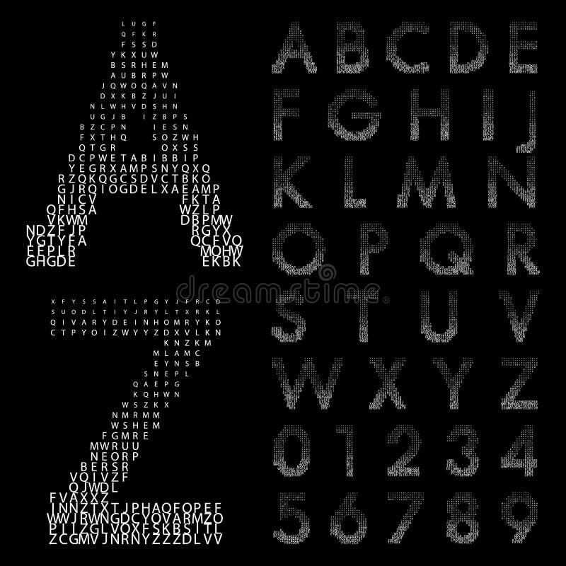 Alphabetic Fonts and Numbers Stock Vector - Illustration of letter ...
