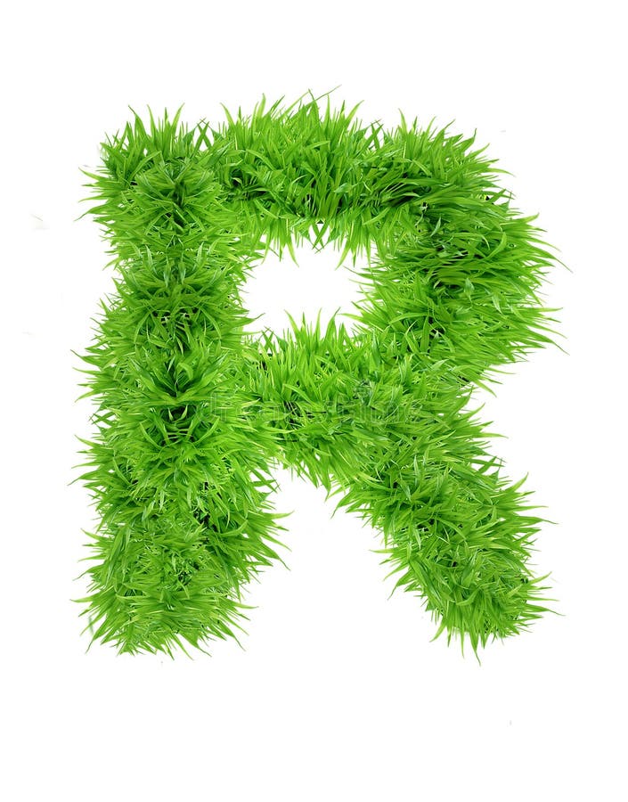 Alphabetic Green Leaf Letter, a To Z , Letter R, 3d Illustration Stock ...