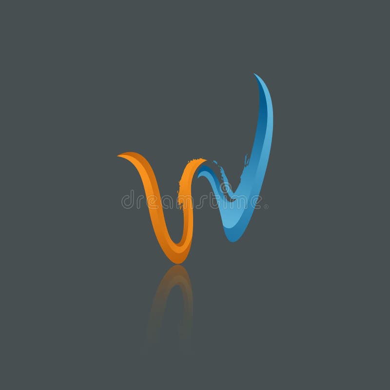 Letter W Tech Logo Concept Idea. Technology Logo Vector Design Stock ...