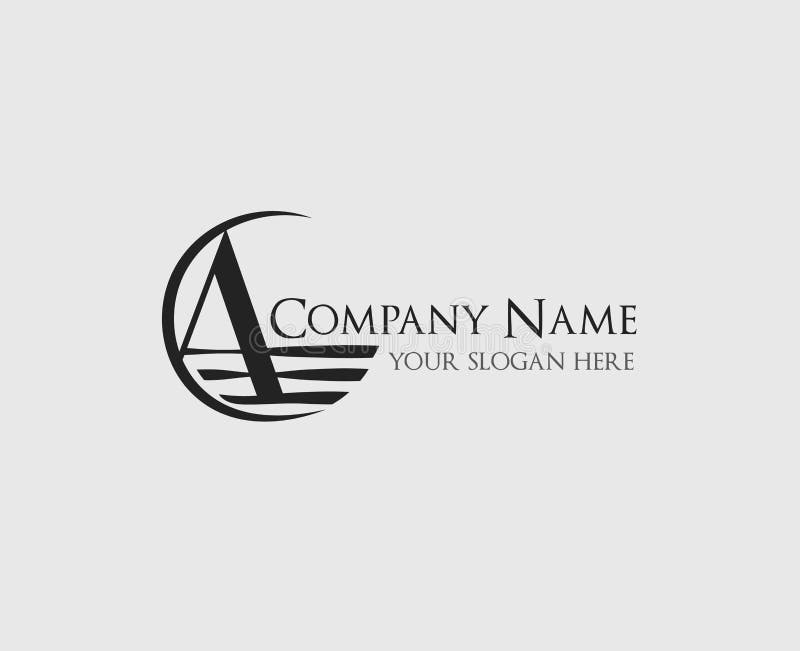 Alphabetical Horizontal Logo Design in Black of a Stock Vector ...