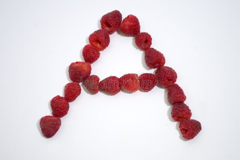 Alphabetical Letters Made of Raspberries Stock Photo - Image of nature ...