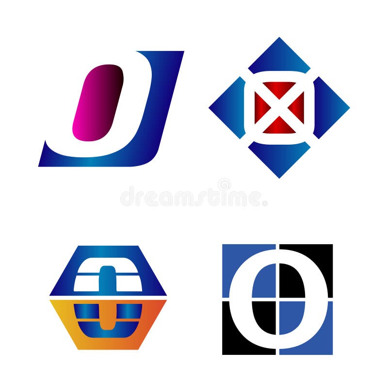 Alphabetical Logo Design Concepts. Letter O Stock Vector - Illustration ...