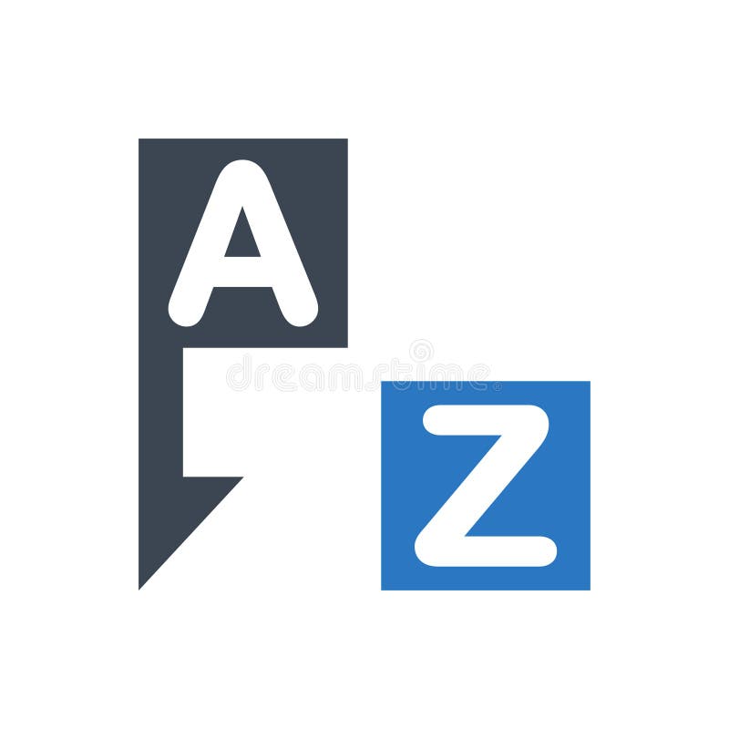 Alphabetical sort icon stock vector. Illustration of alphabetical ...