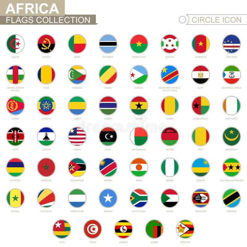 Alphabetically Sorted Circle Flags of Africa. Set of Round Flags Stock ... Alphabetically Sorted Circle Flags of Africa. Set of Round Flags Stock ...