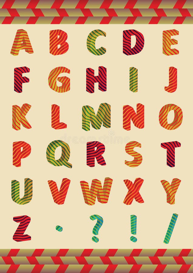 Alphabets Chart. Vector Illustration Decorative Design Stock Vector ...