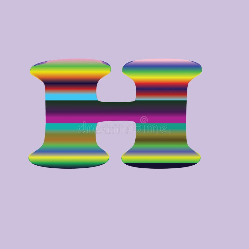 Alphabets H and Numbers Icons Vector Stock Illustration - Illustration ...