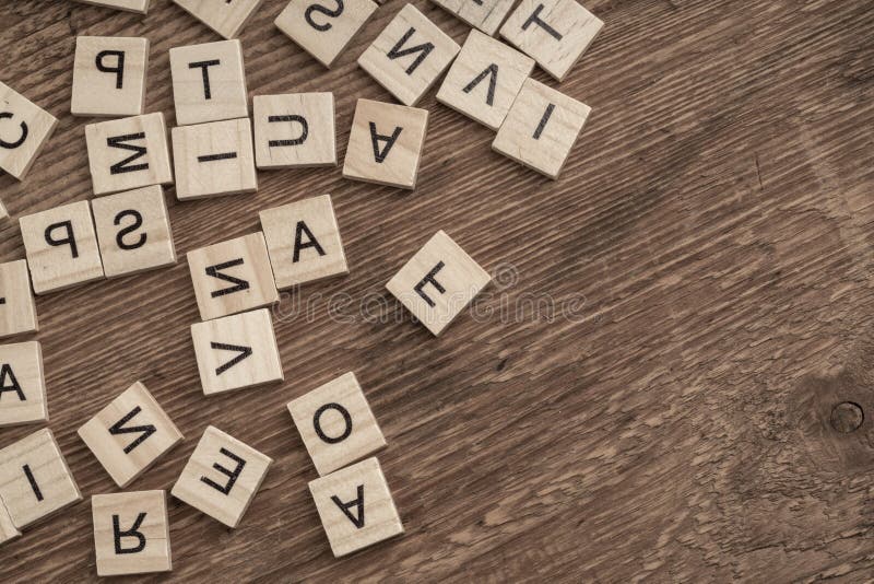 Alphabets on Wooden Cubes As a Background Stock Photo - Image of wood ...