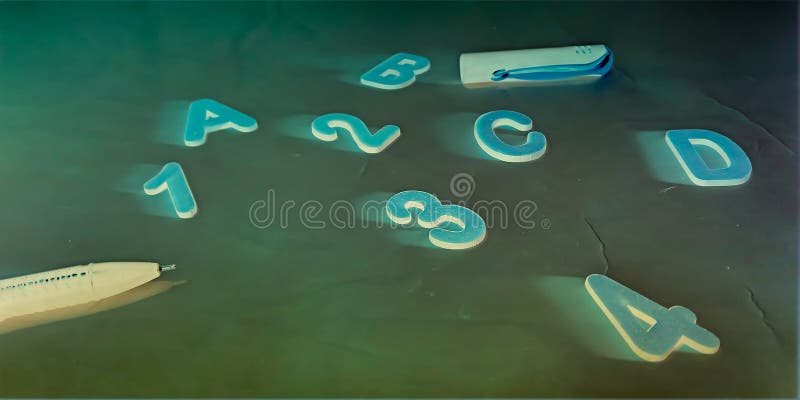 Alphanumeric Letters on Illustrations Background Blue Texture Stock ...