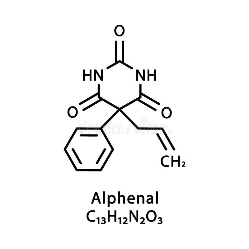 Alphenal Molecular Structure. Alphenal Skeletal Chemical Formula ...