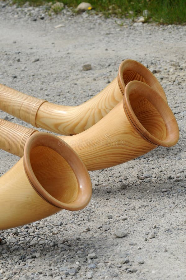 Alphorns stock image. Image of wind, bavarian, alphorn - 9494847