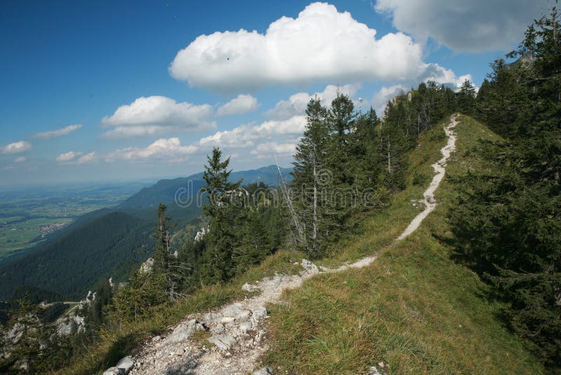 Alpiene Bergkam in De Zomer Stock Afbeelding - Image of gras, blauw ...