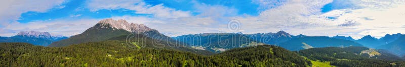 Alpin Landscape with Beautiful Mountains in Summertime, View from Drone ...