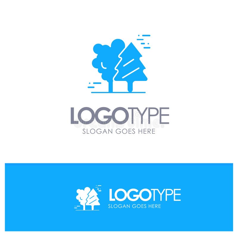 Alpine, Arctic, Canada, Pine Trees, Scandinavia Blue Solid Logo with ...