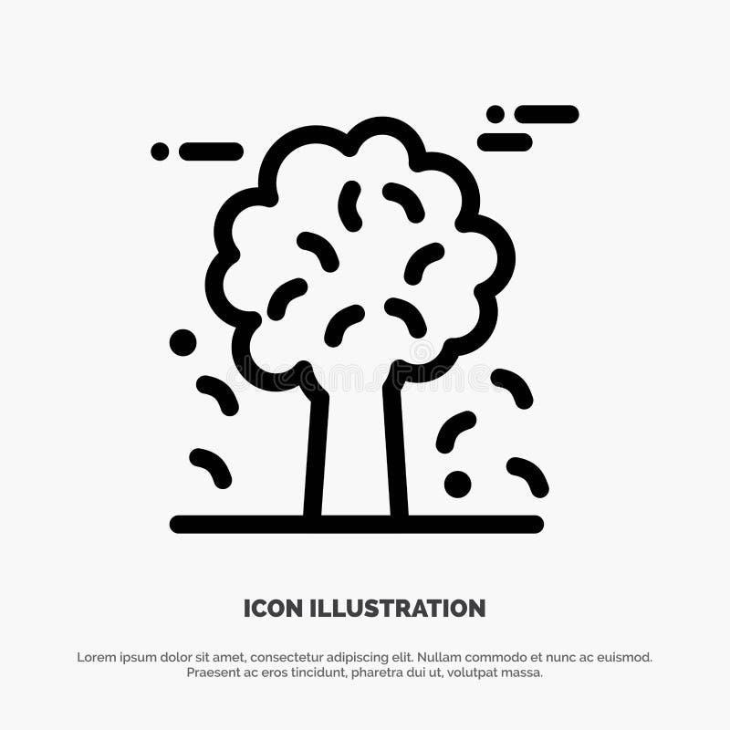 Alpine, Arctic, Canada, Pine Trees, Scandinavia Line Icon Vector Stock ...