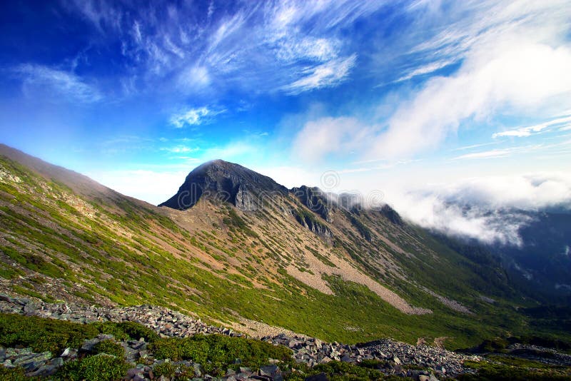 Alpine and blue sky stock photo. Image of peak, majestic - 10437576