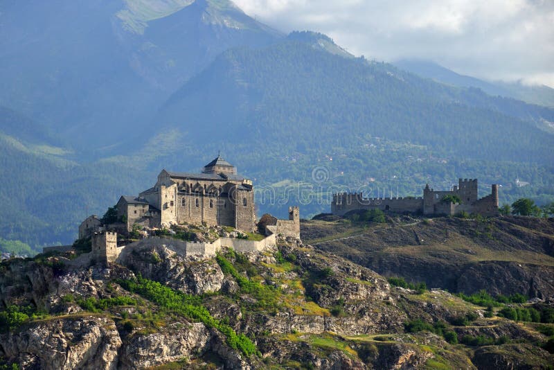 Alpine Castle And Monastery, Switzerland Stock Photos - Image: 20464253