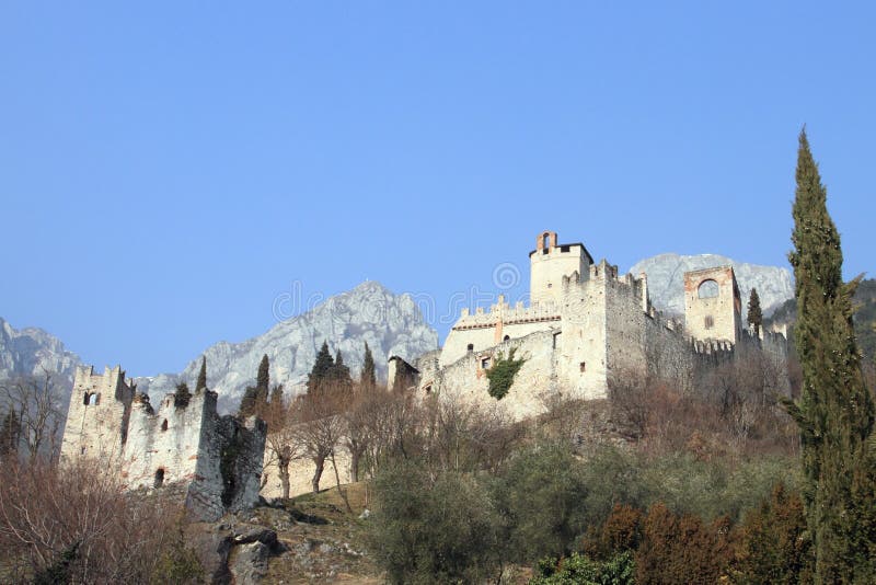 Alpine castle stock photo. Image of mountain, italian - 32844614