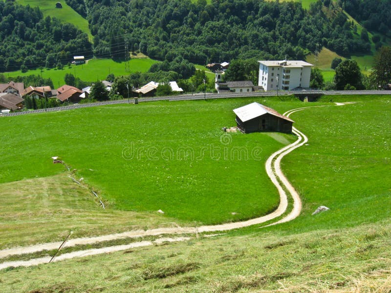 Alpine Countryside in Switzerland, Europe Stock Image - Image of clear ...