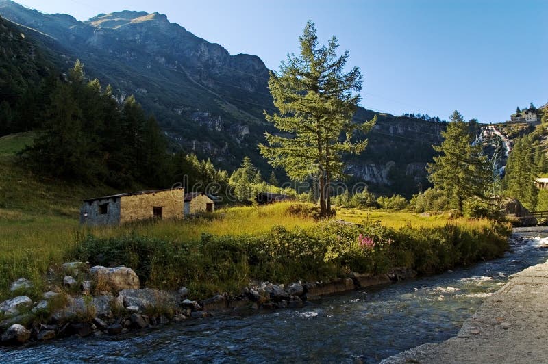 Alpine creek stock image. Image of landscape, waterfall - 5864693