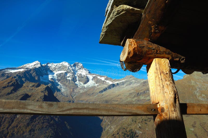 Alpine farm stock image. Image of alagna, roof, rosa, toll - 1498957