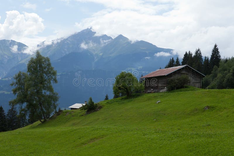 Alpine Farm View stock photo. Image of grass, scenic - 20969420