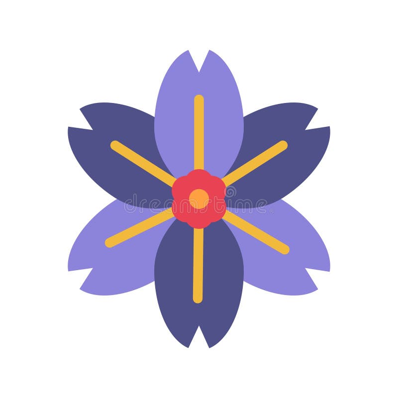 Alpine Forget Me Not Icon Image. Stock Vector - Illustration of plant ...