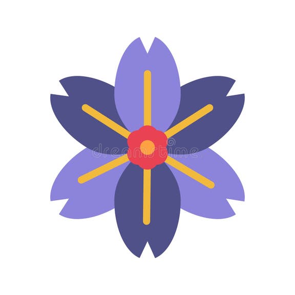 Alpine Forget Me Not Icon Image. Stock Vector - Illustration of plant ...