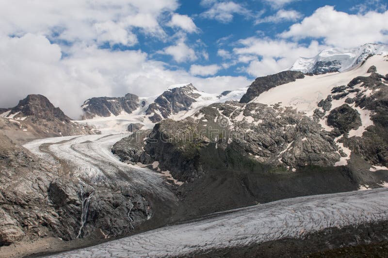 Alpine glacier stock image. Image of hike, climber, glacier - 46697819