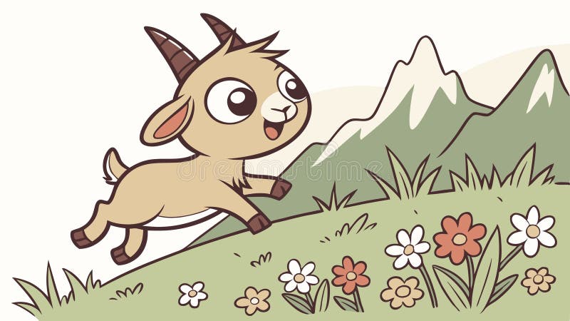 Alpine Goat Soft Lies Post Office Fruits Vector Stock Vector ...