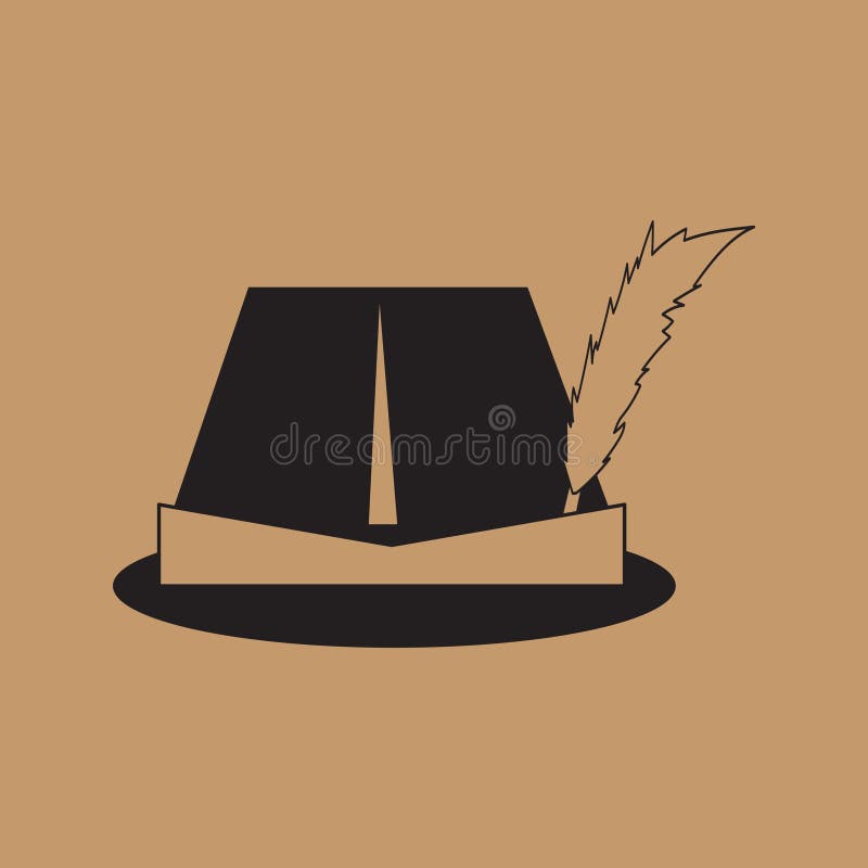 Alpine Hat. Vector Illustration Decorative Background Design Stock ...