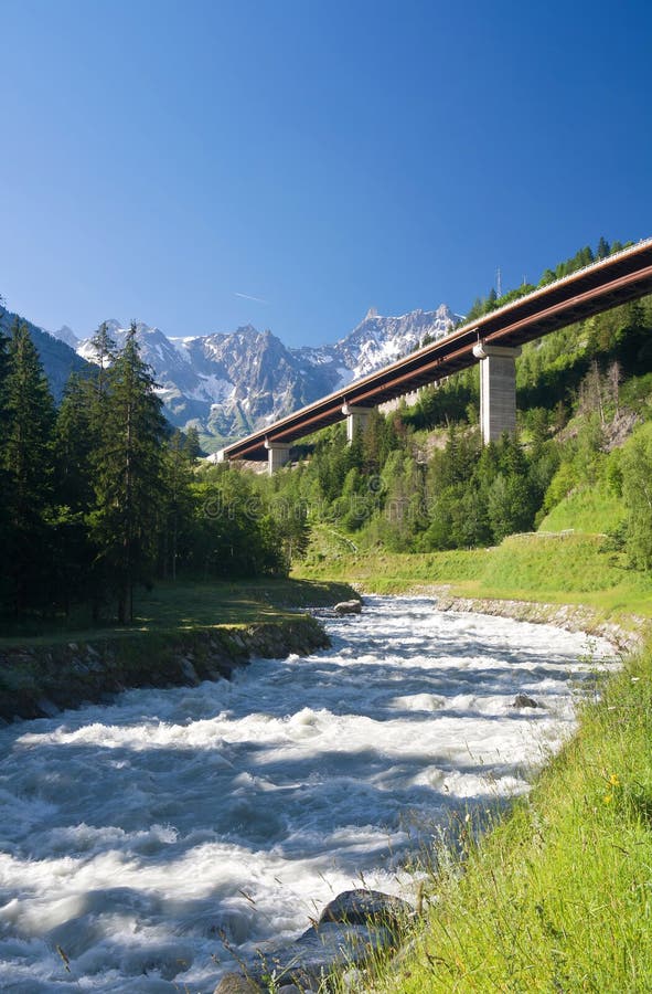 Alpine highway stock image. Image of flow, alps, highway - 15546533