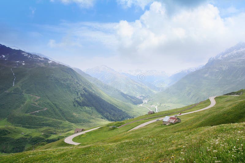 Alpine hills stock image. Image of morning, moody, lake - 6897549