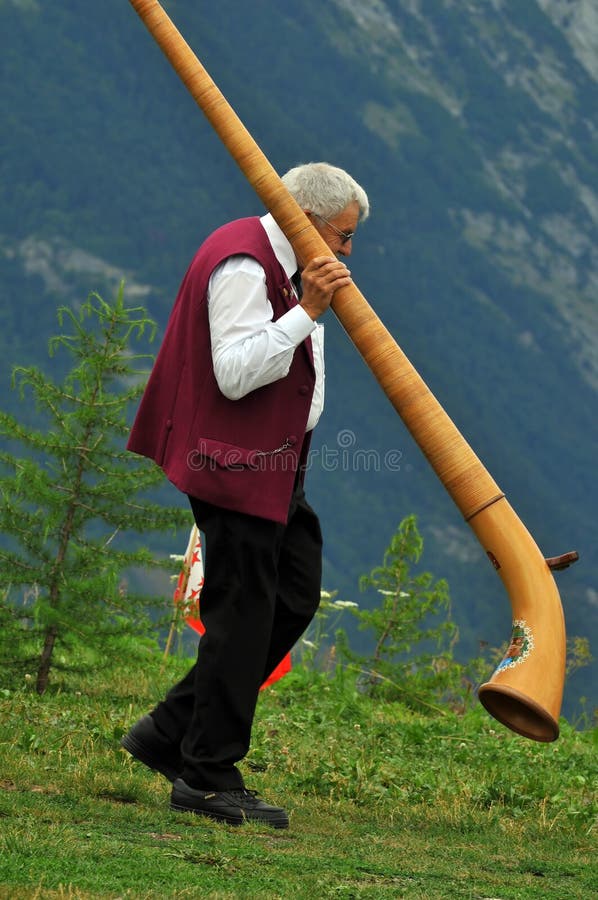 Alpine Horns editorial photo. Image of blow, international - 15304556