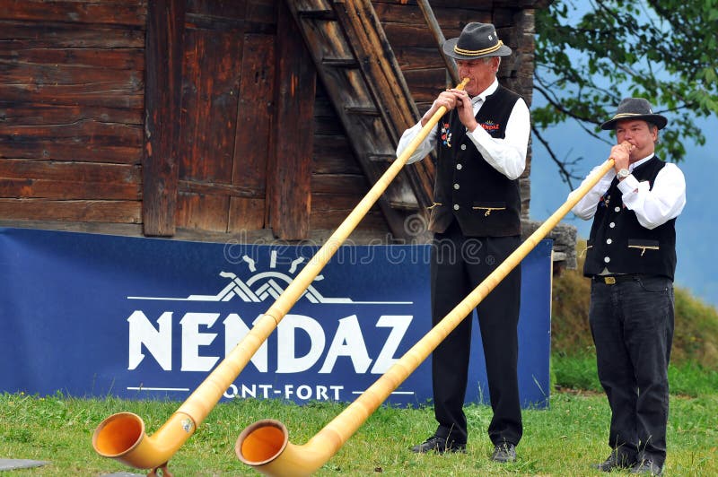 Alpine Horns editorial image. Image of alps, festival - 15433700