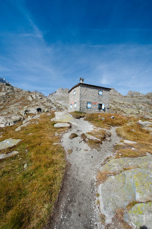 Alpine Hut stock photo. Image of alpine, color, lichens - 16204362