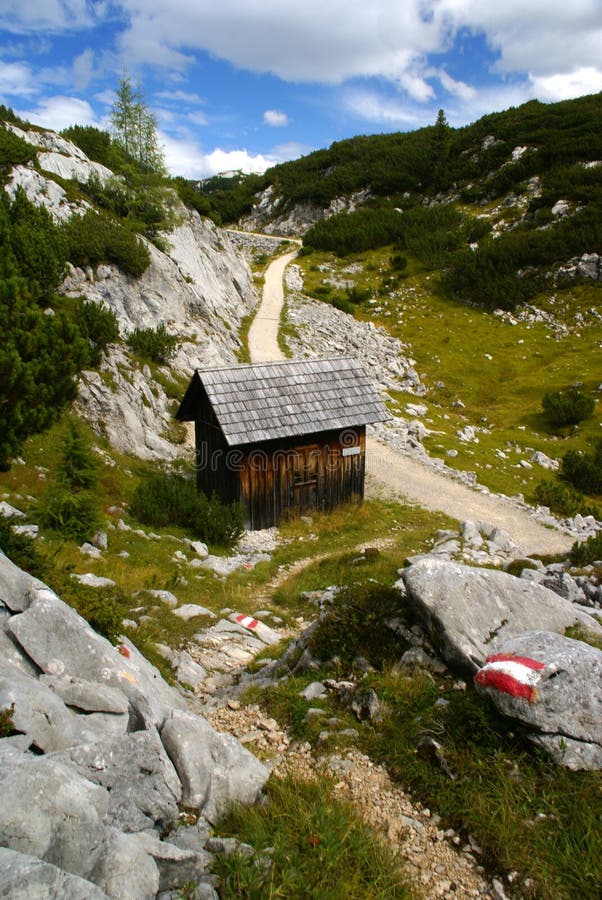 Alpine hut stock photo. Image of alps, cabin, lodge, cottage - 3066252