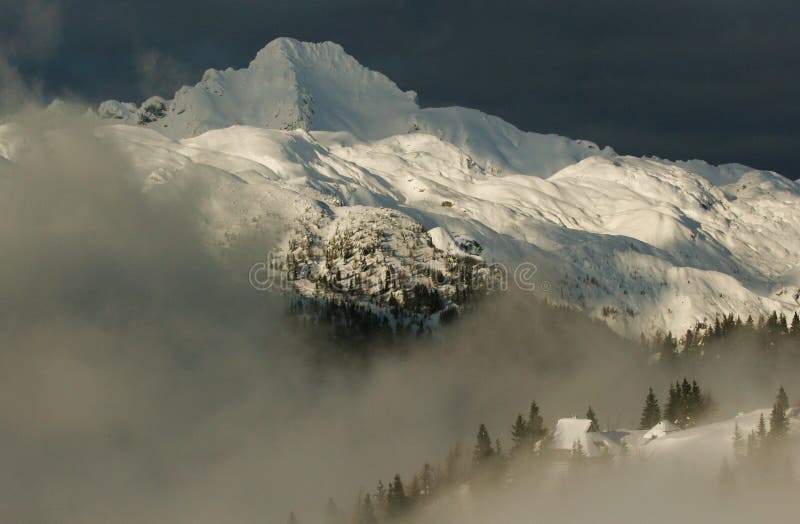 Alpine hut view stock photo. Image of stone, cottages - 7549140