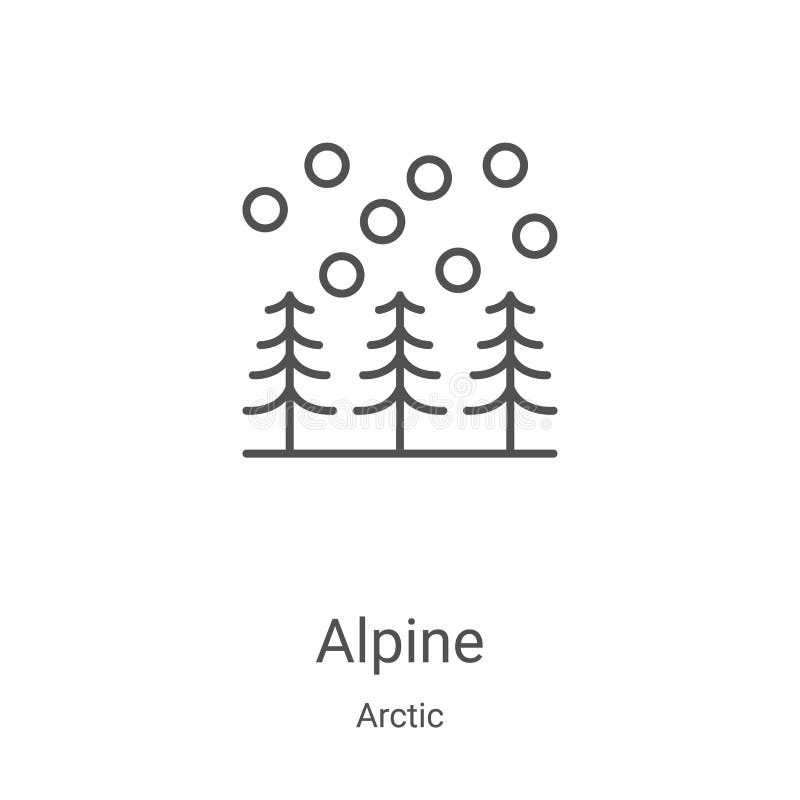 Alps Icon Vector from Travel Collection. Thin Line Alps Outline Icon ...