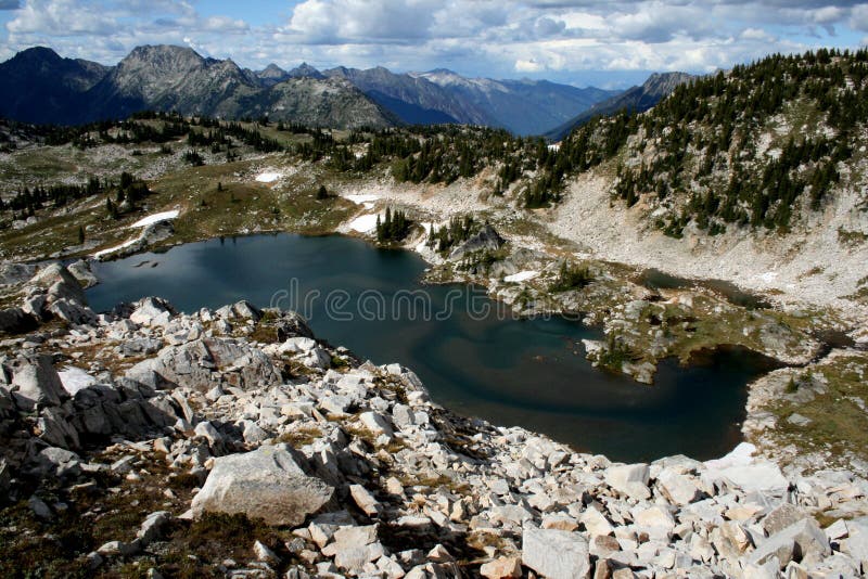 Alpine lake stock image. Image of pond, terrain, basin - 12255735