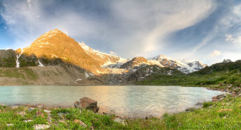 Alpine lake stock photo. Image of swiss, alpine, pass - 22698732