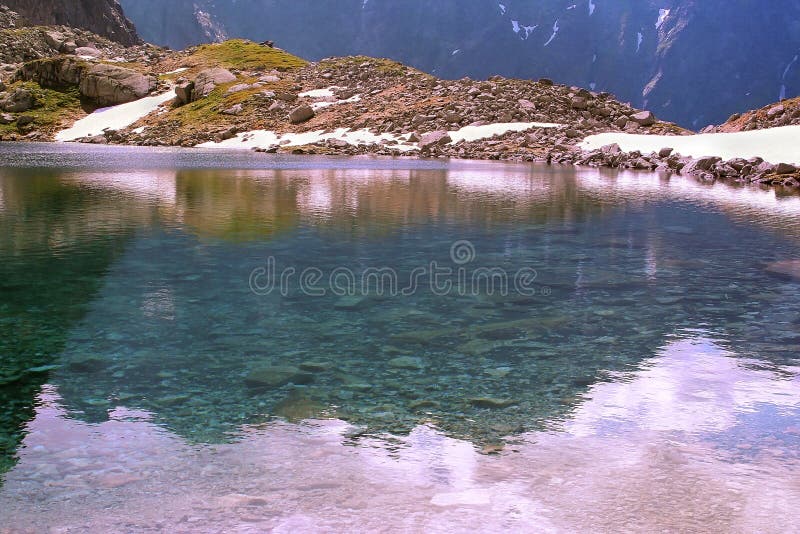 Alpine lake stock photo. Image of scenic, beauty, mountains - 5275746