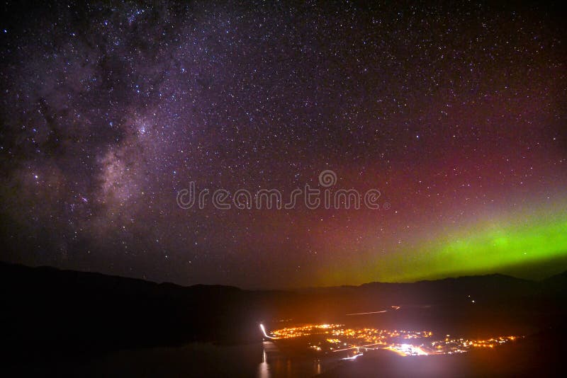Alpine Lake view at Night stock image. Image of nightscape - 183592639